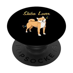 funny shiba inu uni standing dog color stars four legged popsockets swappable popgrip