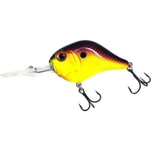 bill lewis lures lifelike mr-12 mid-range mdj series 12ft floater diver 3/4 oz crankbait fishing wobble lure for freshwater, chartreuse blaze