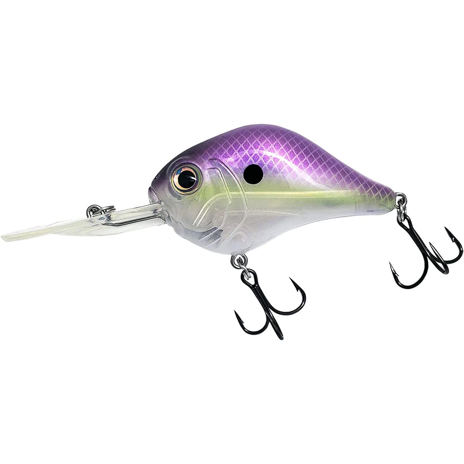 Bill Lewis Lifelike MR-12 Mid-Range MDJ Series 12Ft Floater Diver 3/4 OZ Crankbait Fishing Wobble Lure for Freshwater, Lavender SHAD