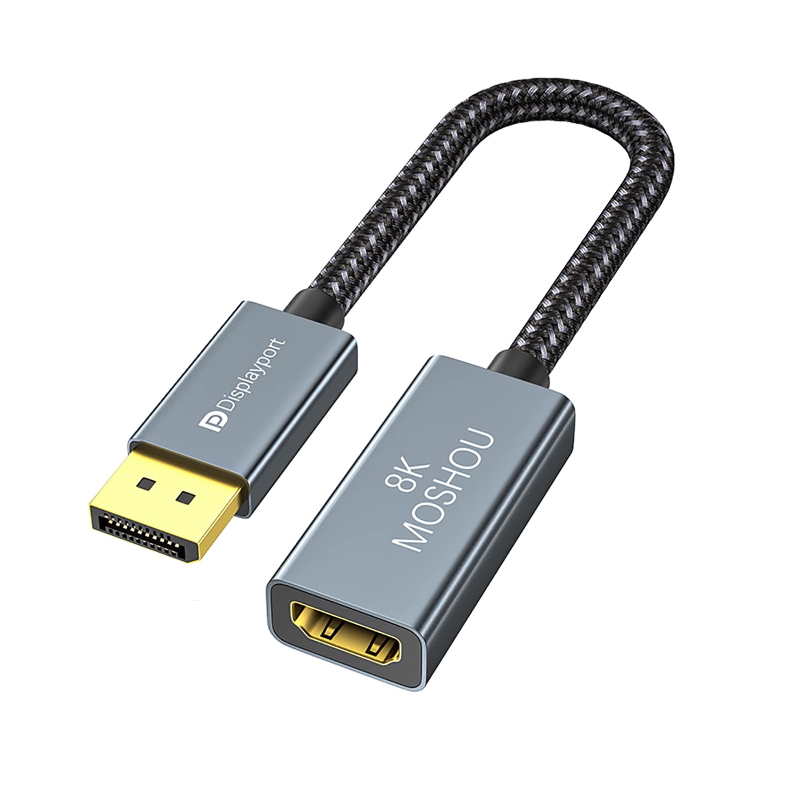 SIKAI CASE DisplayPort 1.4 to HDMI 2.1 Adapter, Support 4k@120Hz, 8K@60Hz, HDR, Uni-Directional Converter for RTX3080/3090, RX6800/6900 and More