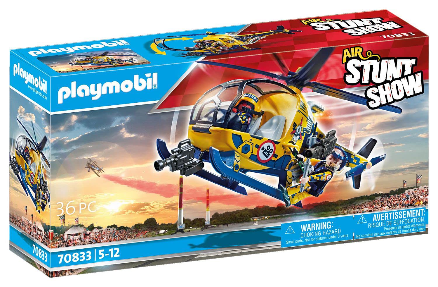 Playmobil Air Stunt Show Helicopter with Film Crew