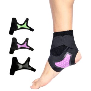 nipogear ankle brace,a pair ankle braces for men/women for injury recovery, joint pain and more.ankle support brace,achilles tendon support,eases swelling. (purple,l)