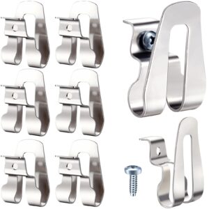 replacement belt clip hooks stainless steel driver belt clip drill clip hook tool with screws power tool parts (8 pieces)