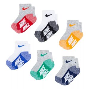 nike multi logo socks 6-pack (infant/toddler)