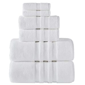 member mark 100% cotton hotel premier collection luxury bath towel bundle (assorted colors) (white, bundle)