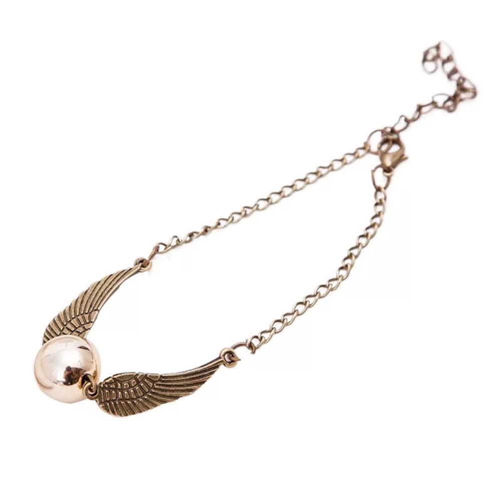 MINGFU Retro gold snitch bracelet is a lovely friendship bracelet for Harry Potter fans Vintage bronze 2.18INx2.18IN