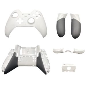 cowhilan replacement housing shell faceplate case cover repair parts compatible with xbox elite wireless controller - white special edition