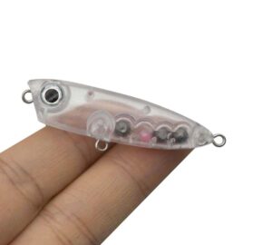 10pcs unpainted lure blanks 2.81g 4.8cm with free 6mm eye crankbait simulation blank body clear hard baits trout salmon minnow lure popper lures topwater freshwater 8440