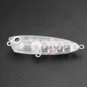 10PCS Unpainted Lure Blanks 2.81g 4.8cm with Free 6mm Eye Crankbait Simulation Blank Body Clear Hard Baits Trout Salmon Minnow Lure Popper Lures Topwater Freshwater 8440