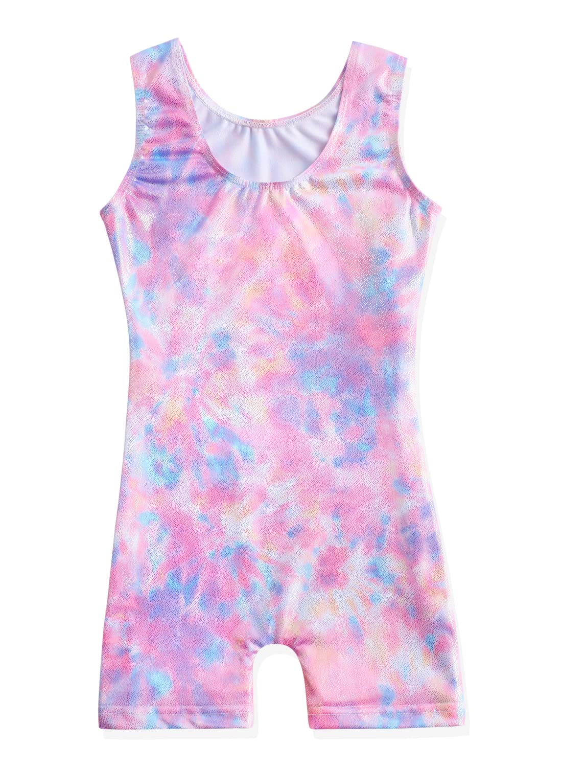 HOZIY Leotards for Toddler Girls Gymnastics 3t 4t 3-4t With Shorts Pink Pinkish Blue Purple Tie Dye Sparkle Biketard