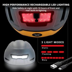 XNITO Bike Helmet with LED Lights - Urban Bicycle Helmet for Adults, Men & Women - CPSC & NTA-8776 Dual Certified - Class 3 E-Bikes, Scooters, Onewheel, Commuter, Mountain