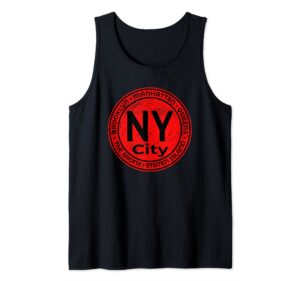 the five boroughs of new york circle souvenir gift design tank top