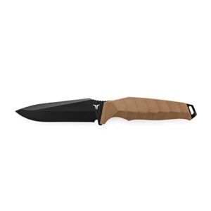 true fixed blade 4 inch task knife | fixed blade knife with 4" drop point blade, black