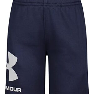 Under Armour Boys Symbol Signature Terry Casual Shorts, Midnight Navy, 7 US