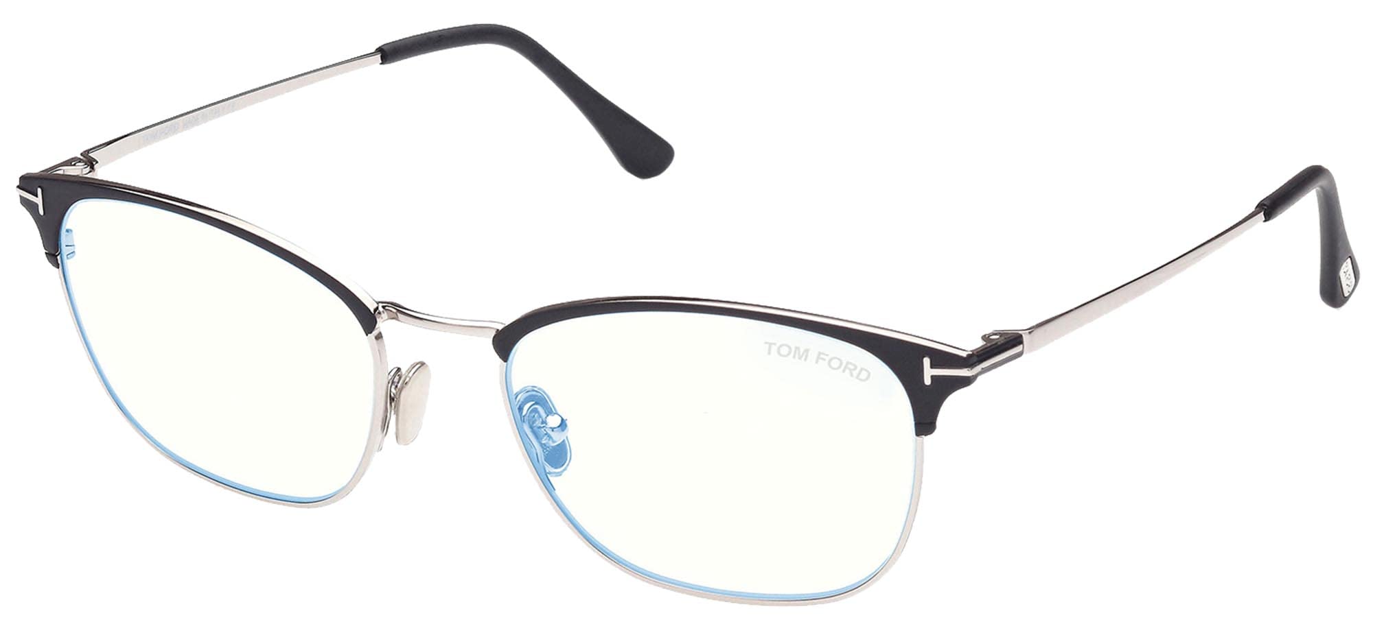 Tom Ford FT 5750-B BLUE BLOCK Black Silver/Blue Filter 54/18/145 men Eyewear Frame