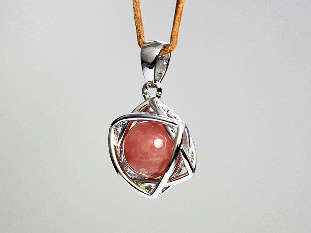 COSUMOSU Rhodochrosite 6 Point star 925 Sterling Silver Pendant for necklace