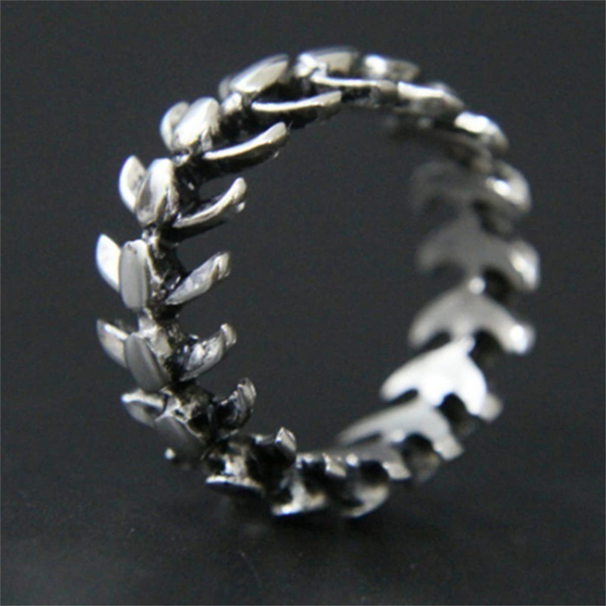 JILIYUPA Silver Goth Punk Ring for Men Women, Skeleton Human Spine Ring, Cool Gothic Ring, Vintage Ring, Knuckle Ring, Y2K Accessories (7)