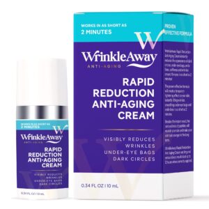 rapid reduction anti-aging cream, visibly reduce wrinkles, under eye bags, dark circles and fine lines, instant result in 2 minutes-10ml by wrinkleaway