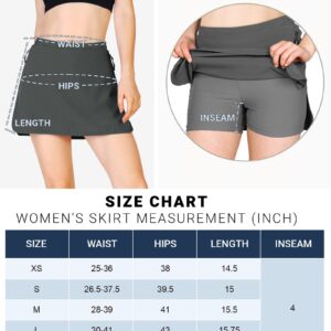 Outdoor Ventures Women's Tennis Skirts with Pockets, Golf Skort Workout Athletic Running Hiking Skirts with Shorts