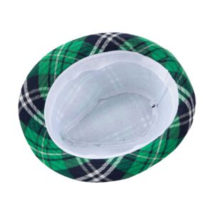 LEMONSODA St. Patrick's Day Green Plaid Fedora Hat Costume Accessory for Men, Women and Kids