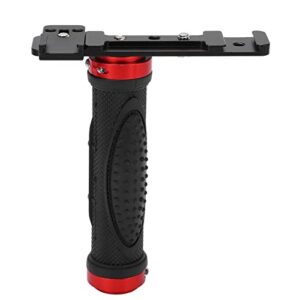 pinsofy handheld holder stand, 1/4 inch handheld stabilizer holder universal mini portable for smartphone for action camera for led video light