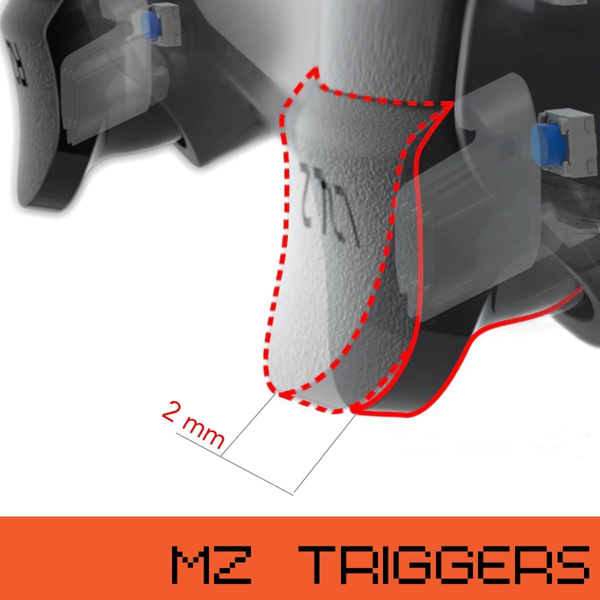 MODDEDZONE Smart Extreme Modded Controller + Anti Recoil 2 Remap Buttons & Interchangeable Thumbsticks & Hair Triggers, Tactical Buttons Compatible with PS5 Custom Controller PC (Ragnarok)