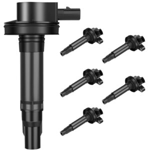 alege ignition coil set of 6 coil packs replaces uf553 replacement for edge flex explorer fusion taurus mks mkx mkt mkz sable 3.5l 3.7l