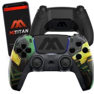 MODDEDZONE Smart Extreme Modded Controller + Anti Recoil 2 Remap Buttons & Interchangeable Thumbsticks & Hair Triggers, Tactical Buttons Compatible with PS5 Custom Controller PC (Ragnarok)