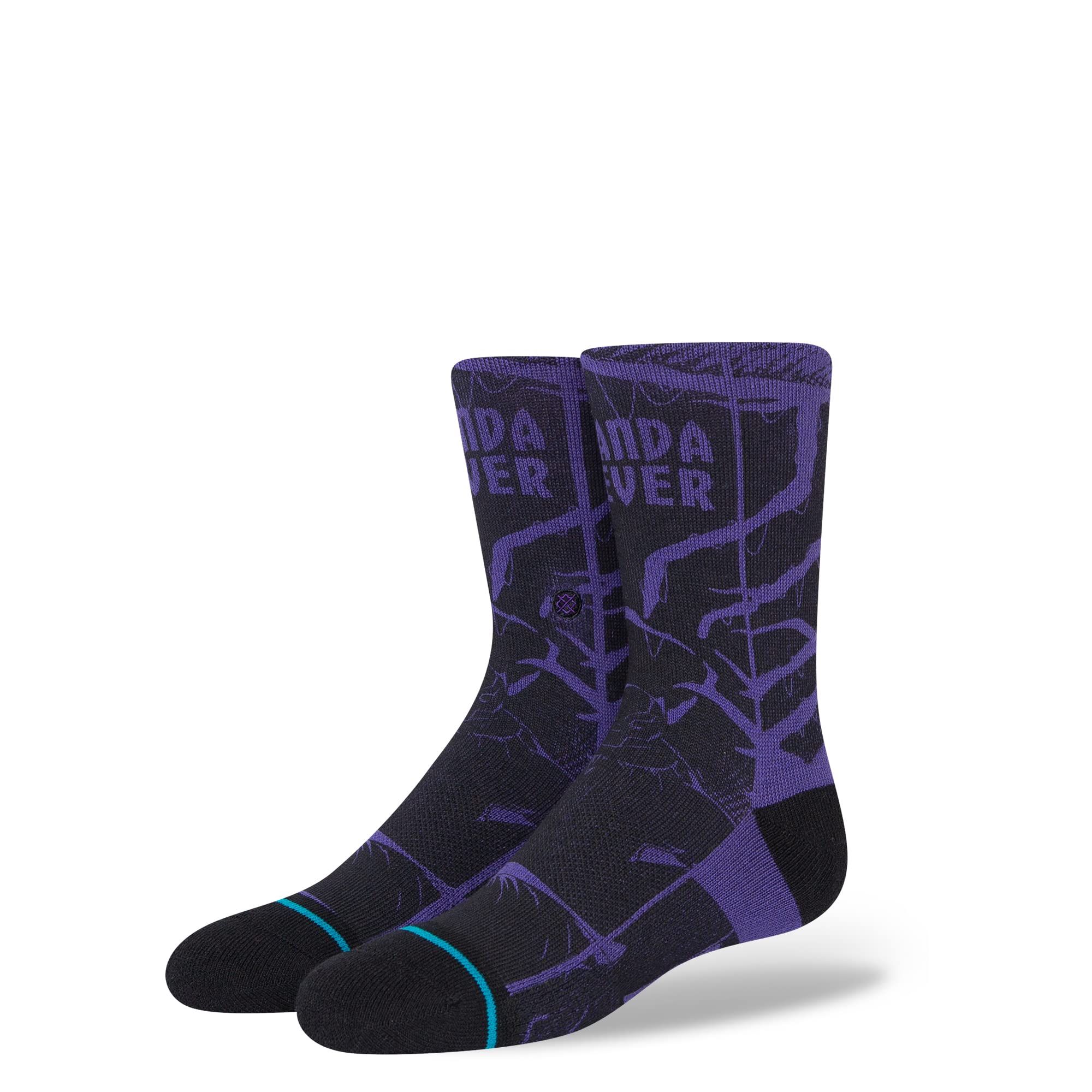 Stance Yibambe Kids Crew Socks (Large, Purple)