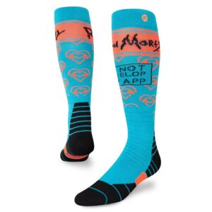 stance rick and morty develop snow sport sock blue md (us men's shoe 6-8.5, women's shoe 8-10.5)