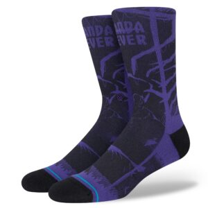 stance yibambe crew socks (medium, purple)