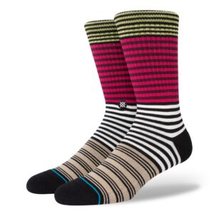 stance diatonic crew socks (large, magenta)