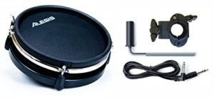 alesis command 8 inch mesh drum pad with clamp and silverline audio 10ft trigger cable bundle [compatible with roland/yamaha/simmons/ion]