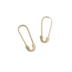 honeycat mini safety pin hoops in gold, rose gold, or silver | minimalist, delicate jewelry gold