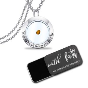 ensianth faith jewelry mustard seed necklace for women with faith all things are possible (bfaith ne)