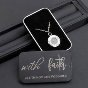 ENSIANTH Faith Jewelry Mustard Seed Necklace for Women with Faith All Things are Possible (BFaith NE)