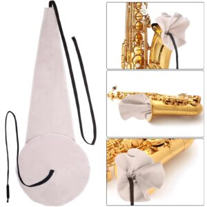 Saxophone Cleaning Kits with Case for Saxophone and Clarinet Flute Trumpet Instruments,8PCS Saxophone Mouthpiece Cushion,Mouthpiece Brush Microfiber Cleaning Cloth（Beige）