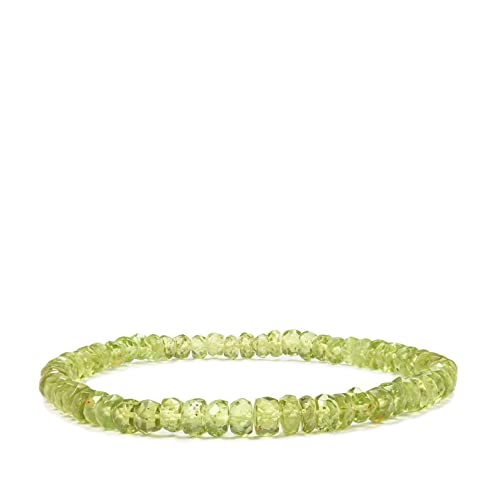 Natural Peridot Stretchable Beads Bracelet 7 inch Endless, August Birthstone, Healing Bracelet, Adjustable