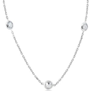 2 ct diamonds by the yard necklace 14k white gold lab grown diamond