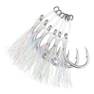 ocean cat assist hooks wasp glow jigging jigs slow fast fall hooks size 5/0,7/0,9/0 (9/0, 1 pack)