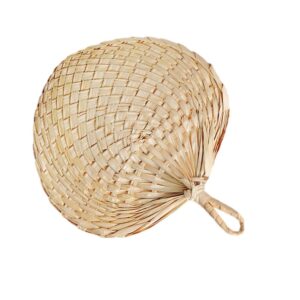 imikeya fan cattail leaf walk straw fan straw fan handmade home straw fan summer straw fan