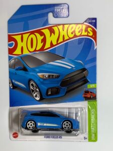 diecast hot wheels ford focus rs [blue] - 41/250 hw hatchbacks 3/5