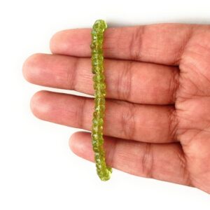 Natural Peridot Stretchable Beads Bracelet 7 inch Endless, August Birthstone, Healing Bracelet, Adjustable