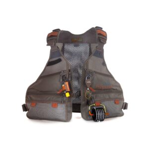 fishpond flint hills men's fly fishing vest - gravel