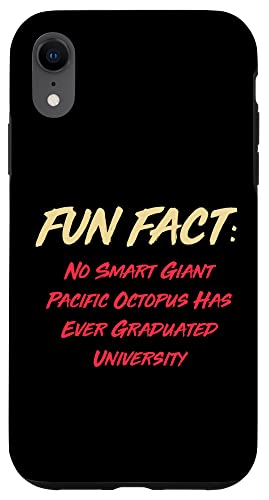 iPhone XR No Giant Octopus Graduated Uni Funny Animal Pun Humor Case