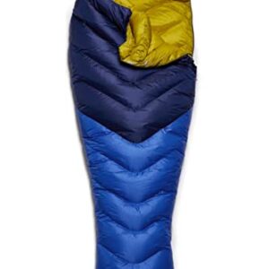 Rab Neutrino 600 Down Insulated Lightweight Mummy Sleeping Bag for Climbing and Mountaineering - Nightfall Blue - 10 Degree, Long, Left Zip