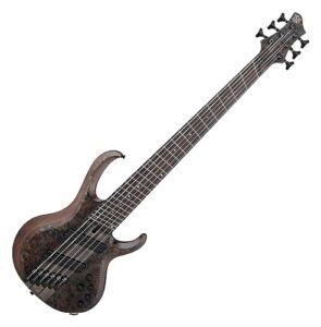 ibanez btb806ms 6-string bass guitar - transparent gray flat