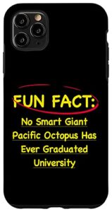 iphone 11 pro max no giant octopus graduated uni funny animal pun humor case