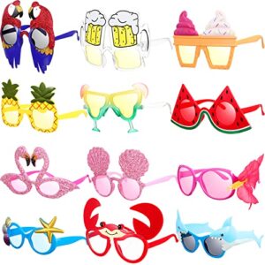 12 pairs luau party sunglasses beach funny hawaiian sunglasses tropical beach party favors sunglasses(cute style)