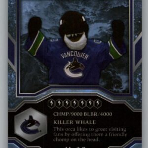 2021-22 Upper Deck MVP Mascot Gaming Cards #M-27 Fin The Whale Vancouver Canucks Official NHL Hockey Card in Raw (NM or Better) Condition